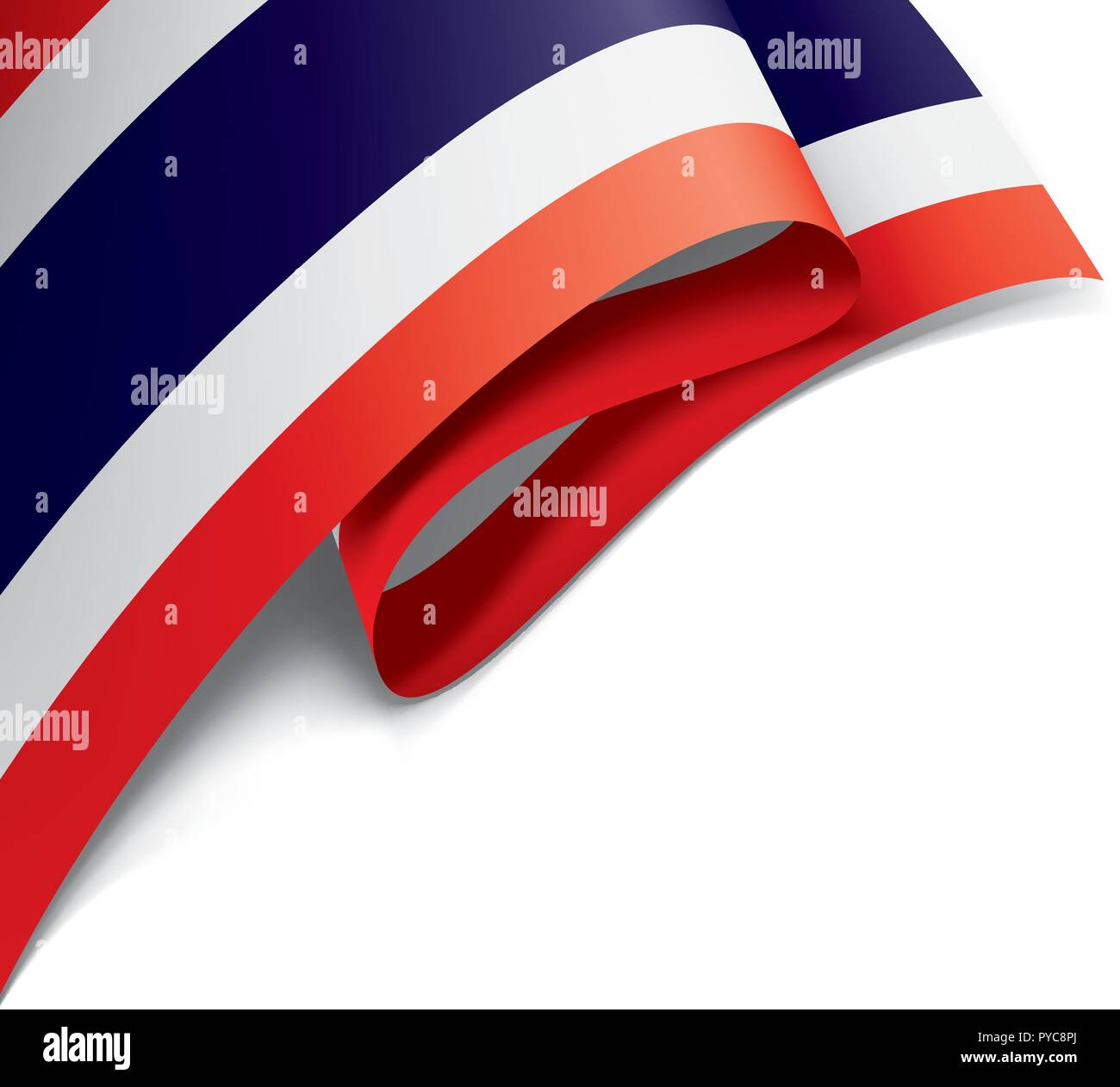 Thailand flag, vector illustration on a white background Stock Vector ...