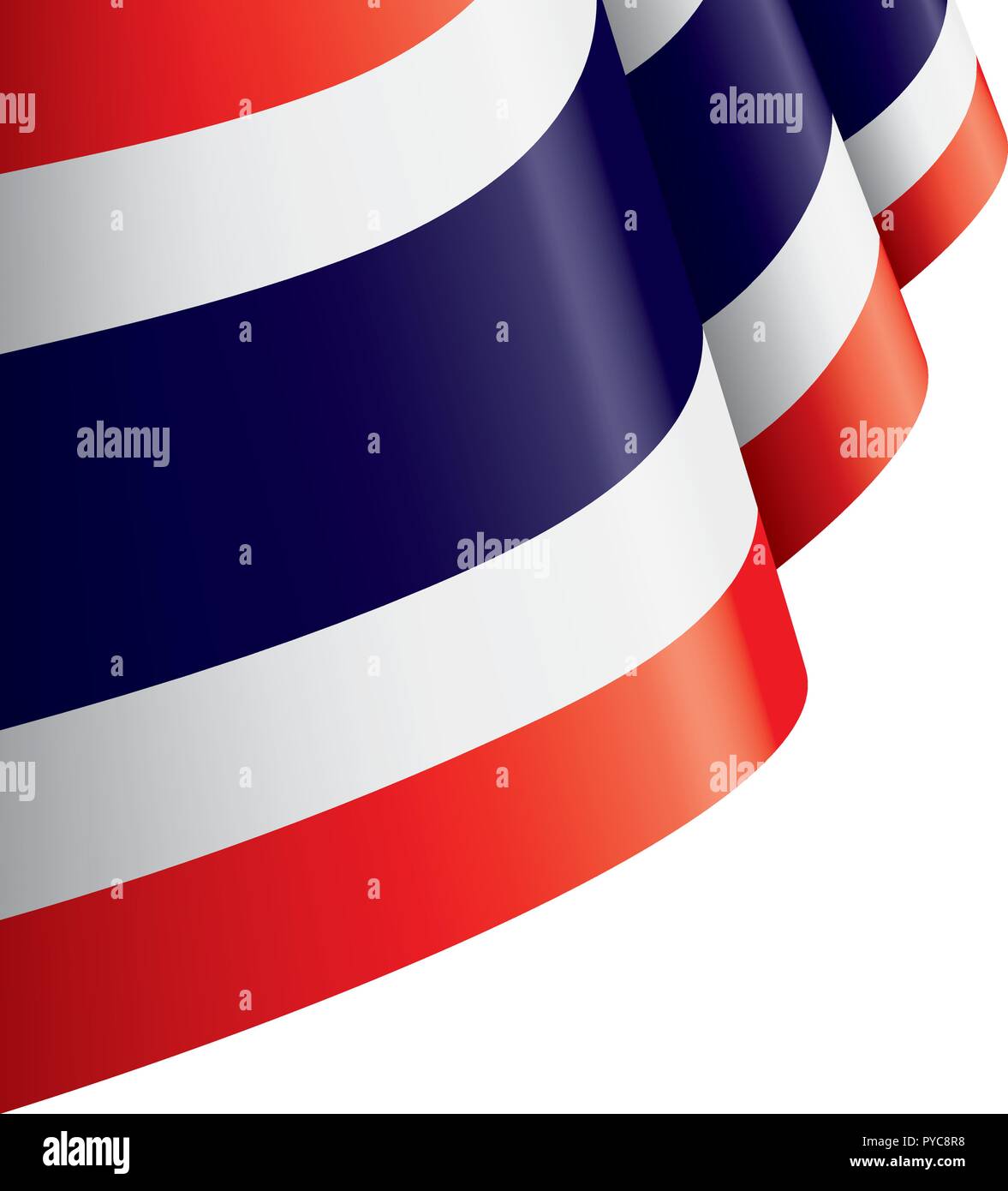 Thailand flag waving wind background Stock Vector Images - Alamy