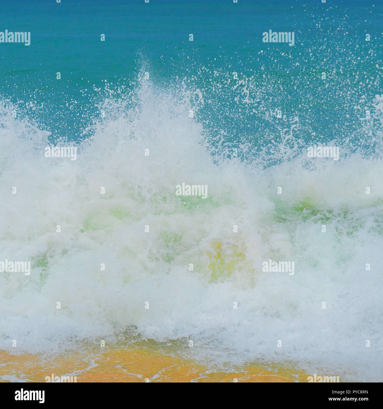 Closeup sea waves foam running hi-res stock photography and images - Alamy