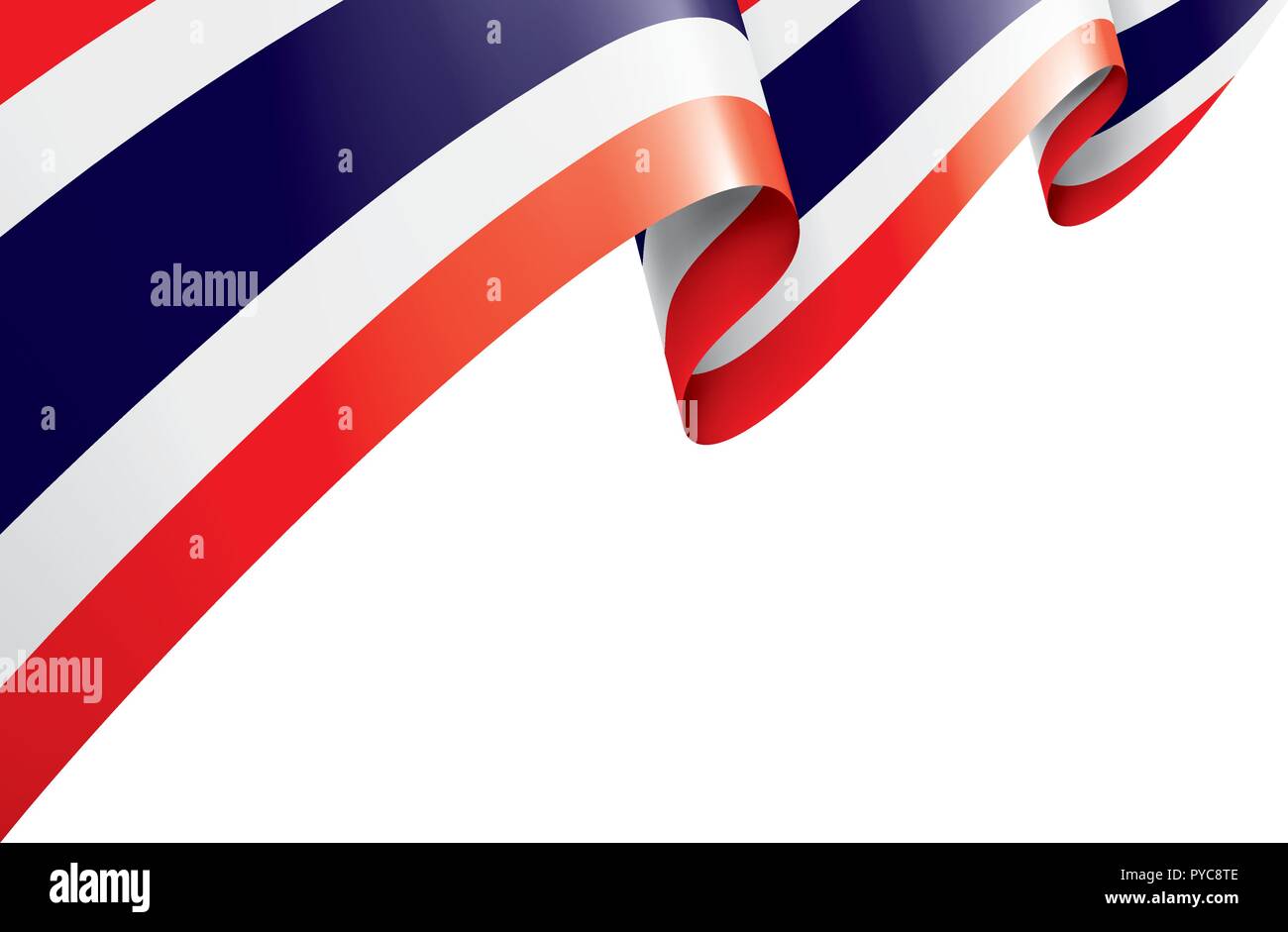 Thailand flag, vector illustration on a white background Stock Vector ...