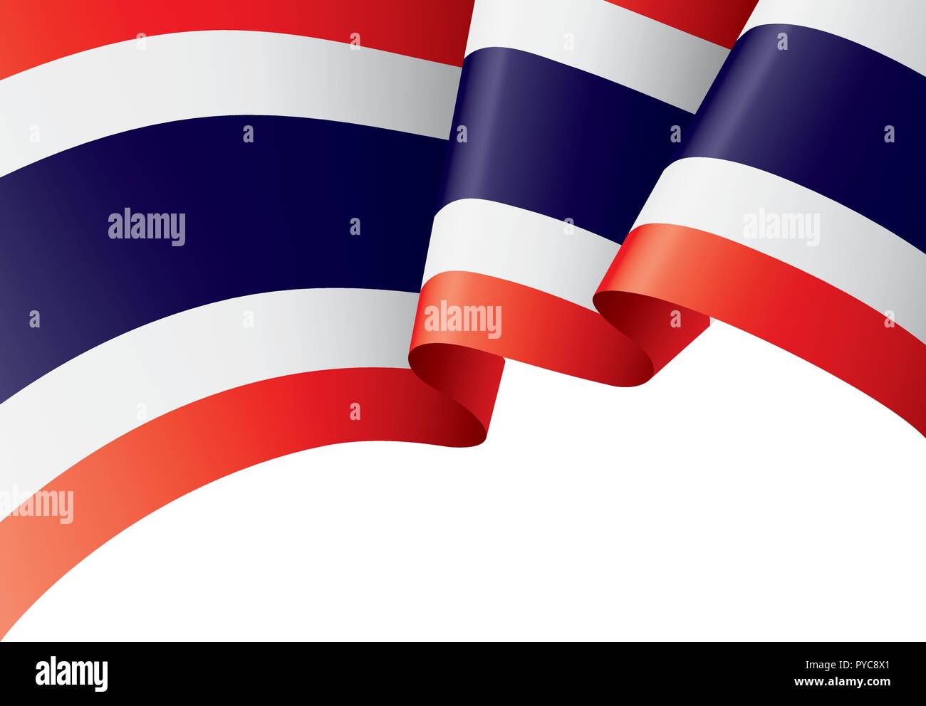 Thailand flag, vector illustration on a white background Stock Vector ...