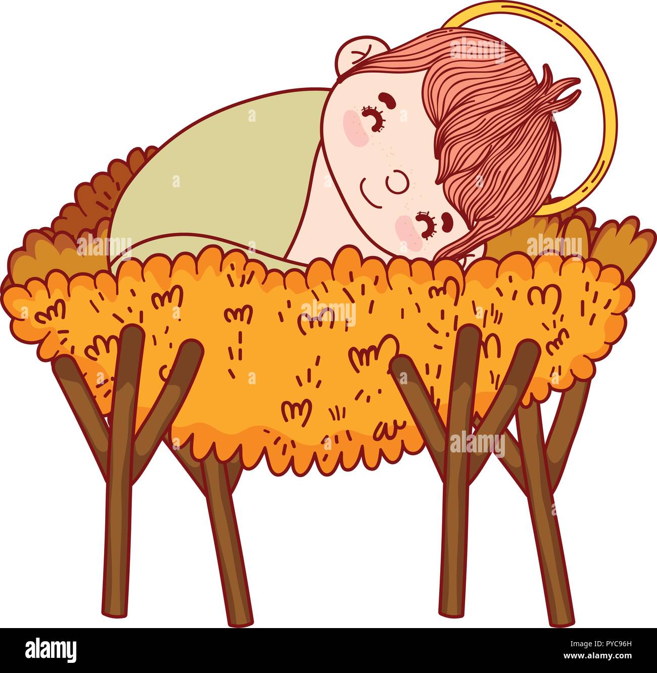 Christmas nativity scene cartoon Stock Vector Image & Art - Alamy