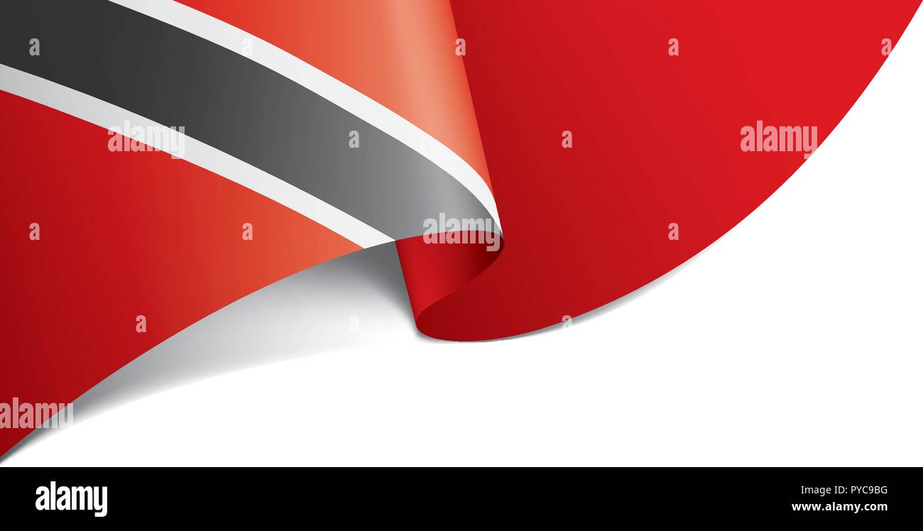 trinidad and tobago flag, vector illustration on a white background ...