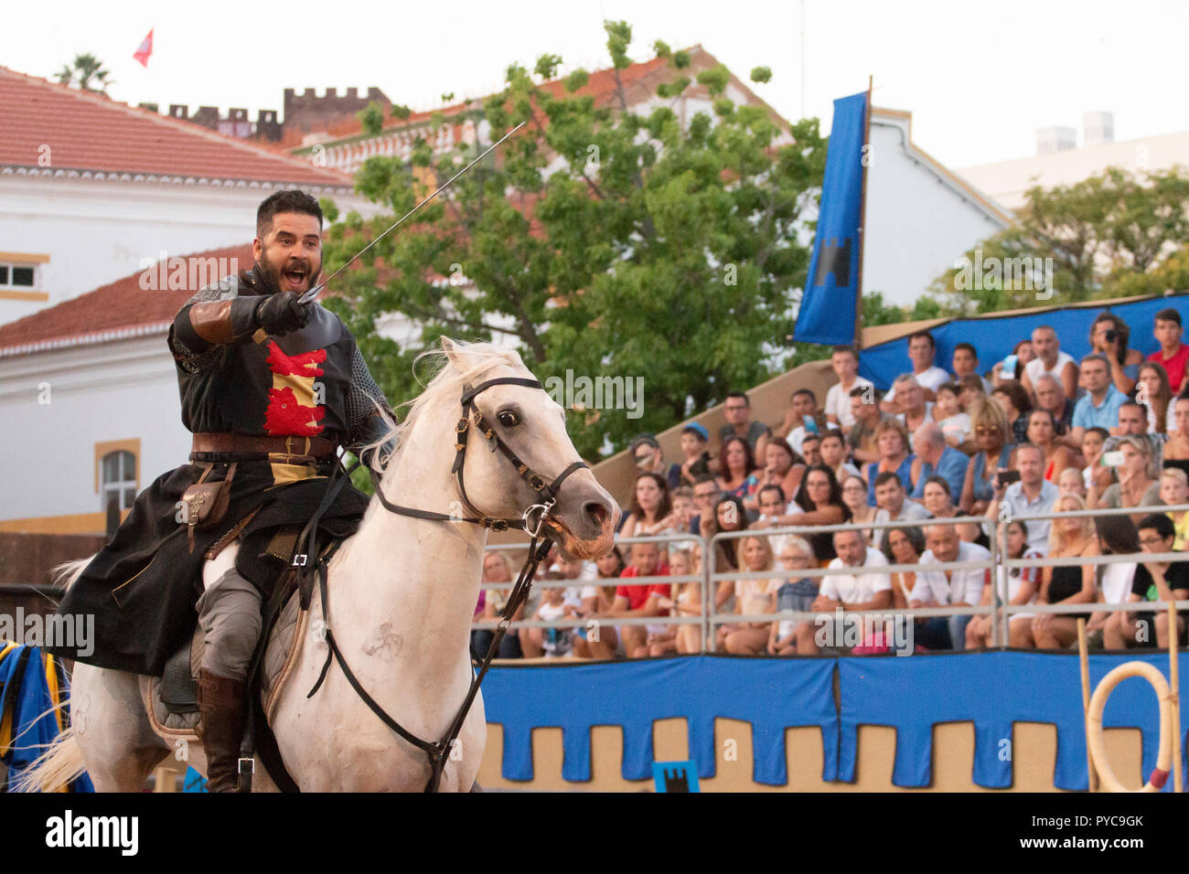 SILVES, PORTUGAL - August 11th, 2018 : Medieval costume characters in ...