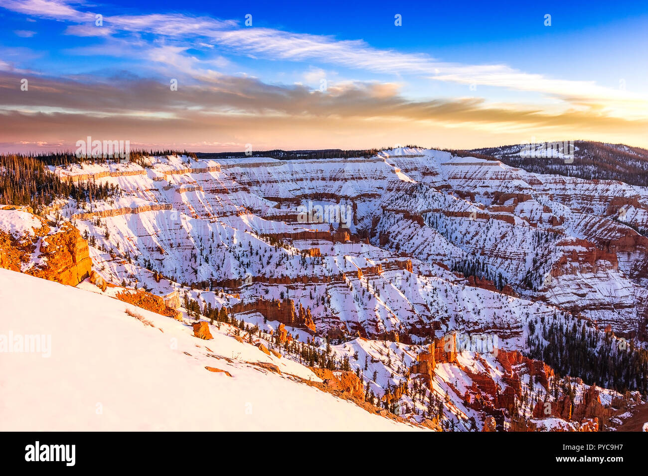 Sunset at Cedar Breaks National Monument Stock Photo - Alamy