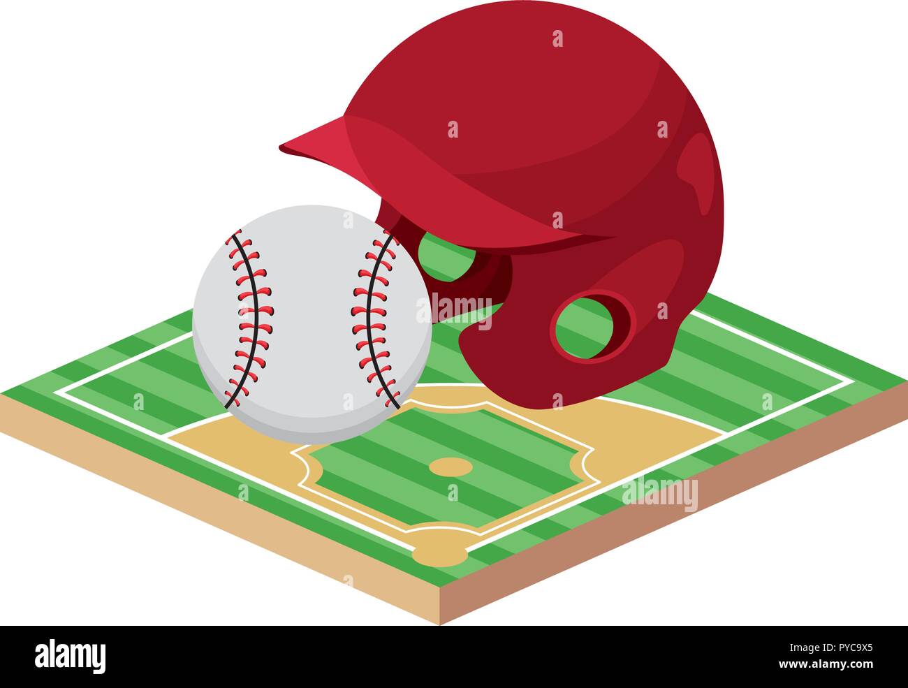 baseball equipment cartoon Stock Vector Image & Art - Alamy
