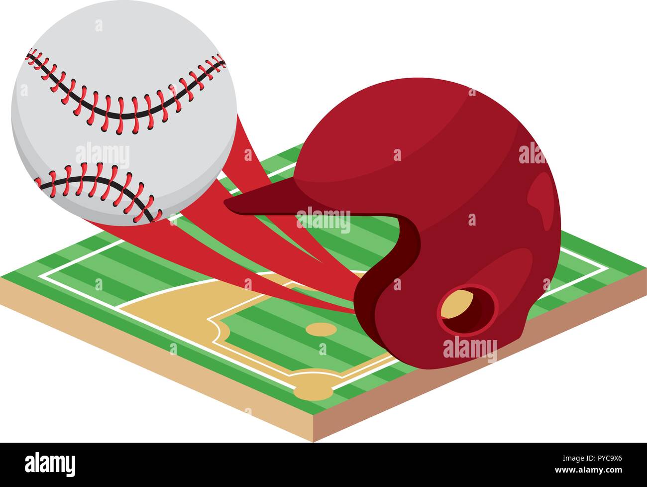 baseball equipment cartoon Stock Vector Image & Art - Alamy
