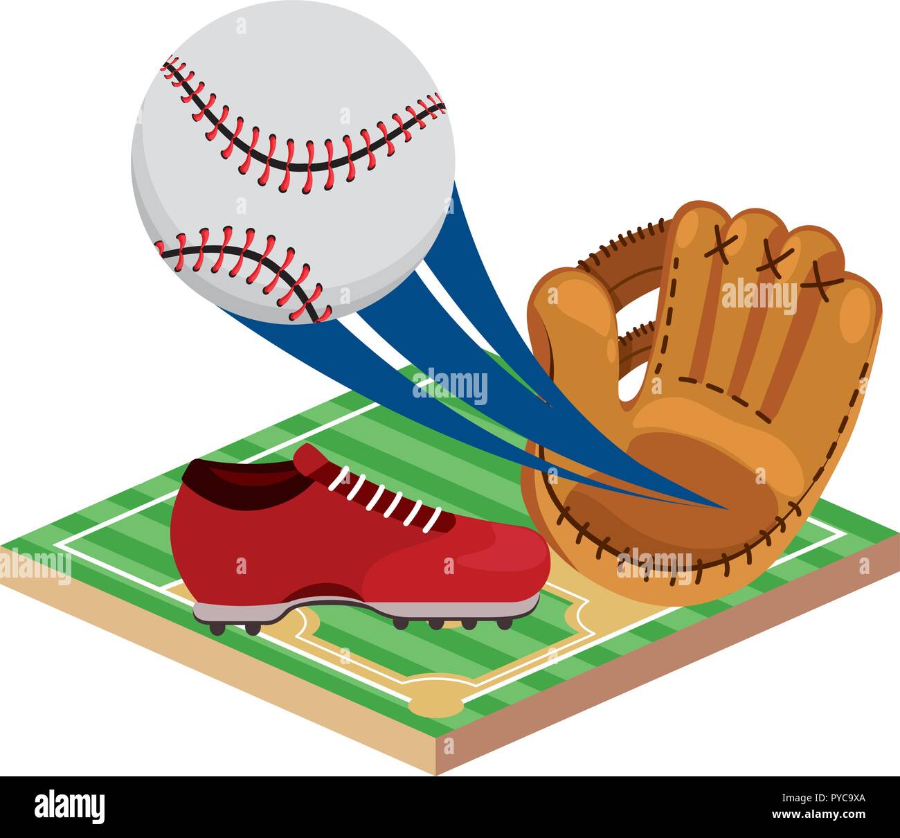 baseball equipment cartoon Stock Vector Image & Art - Alamy