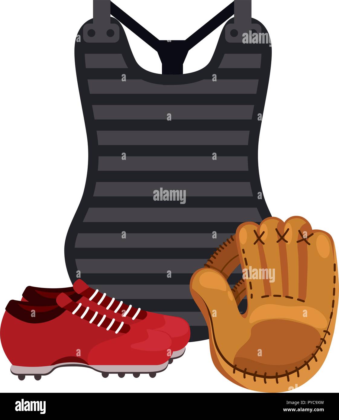 baseball equipment cartoon Stock Vector Image & Art - Alamy