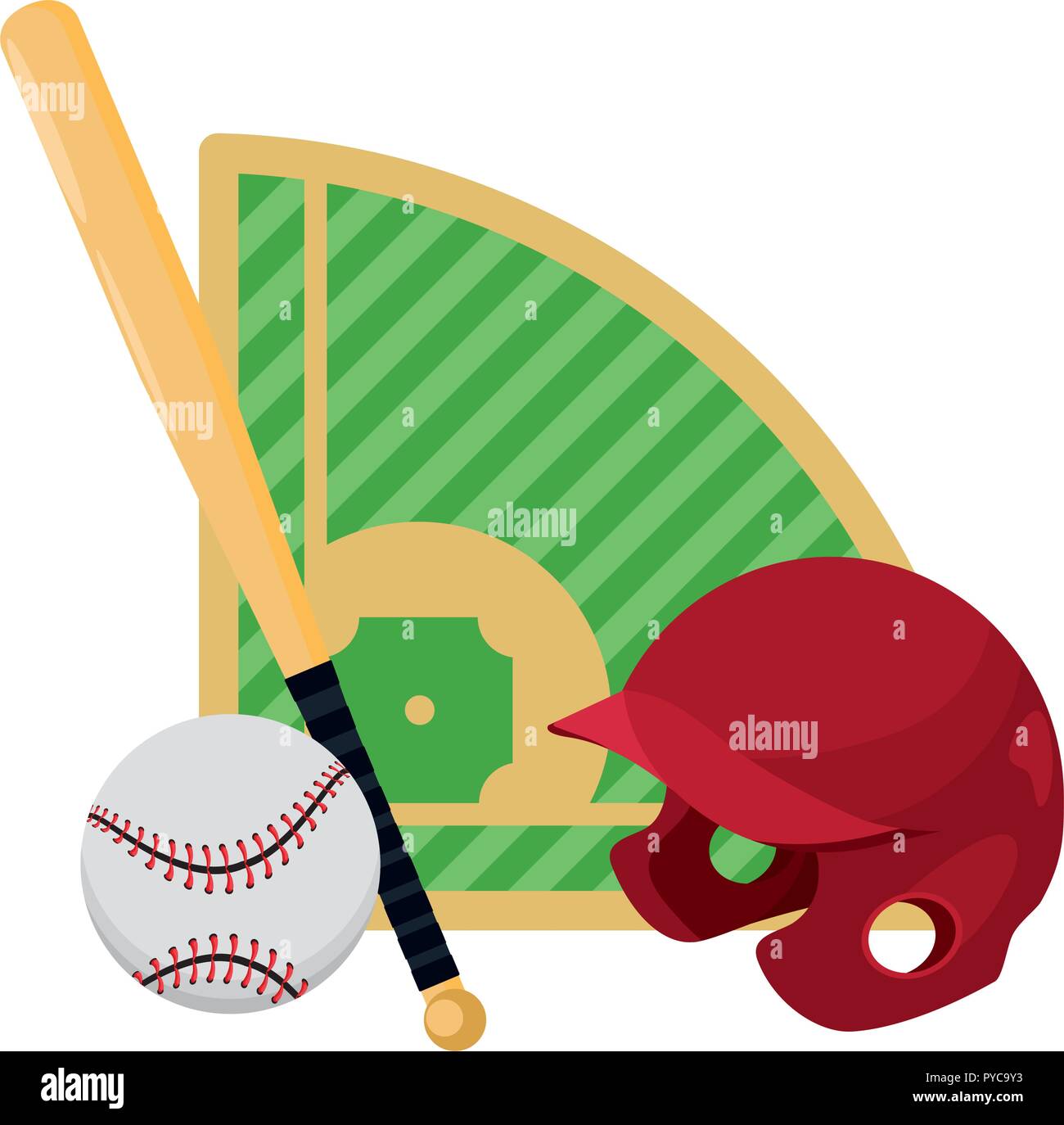 baseball equipment cartoon Stock Vector Image & Art - Alamy