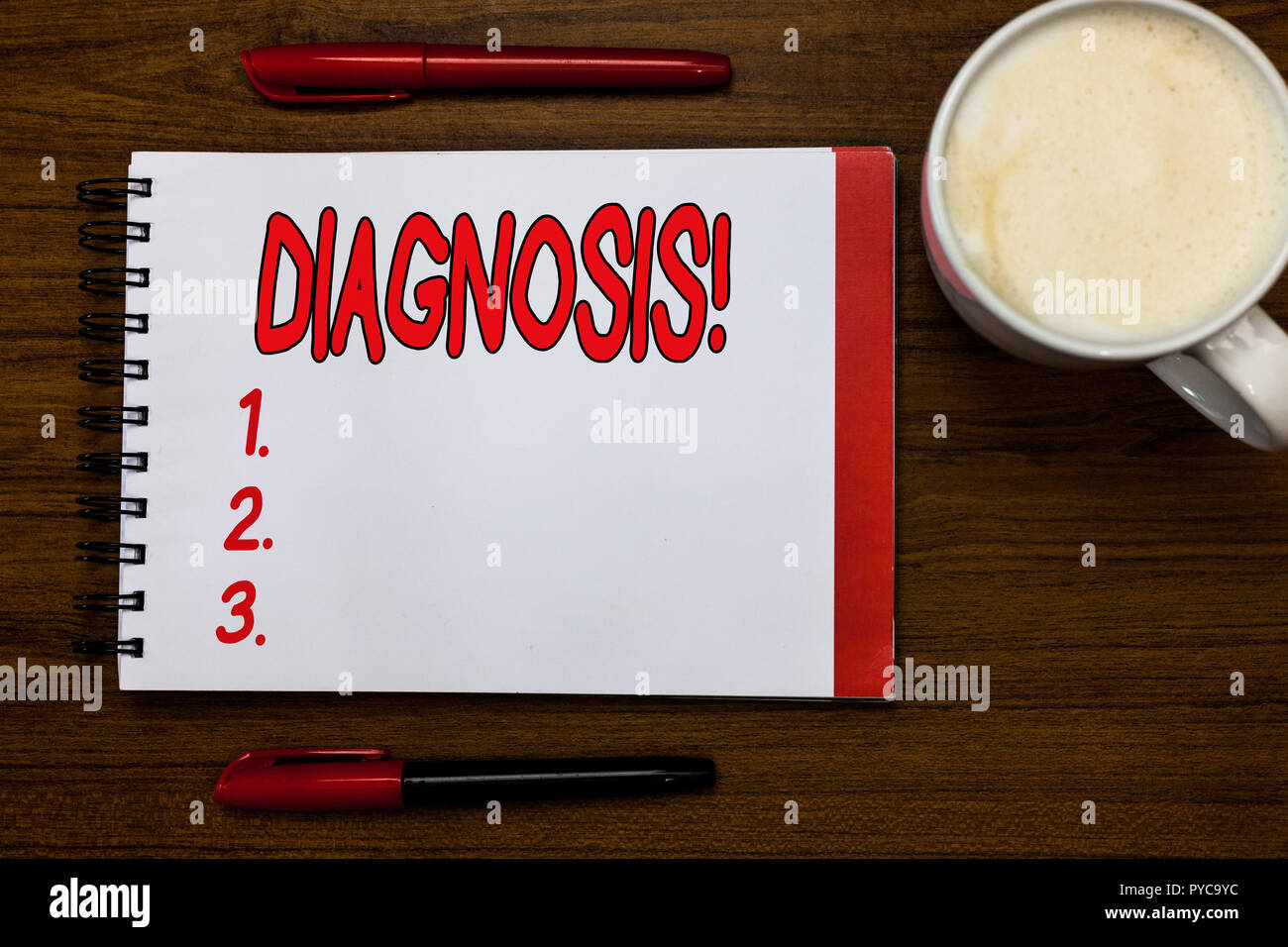 Handwriting text writing Diagnosis. Concept meaning Identification ...