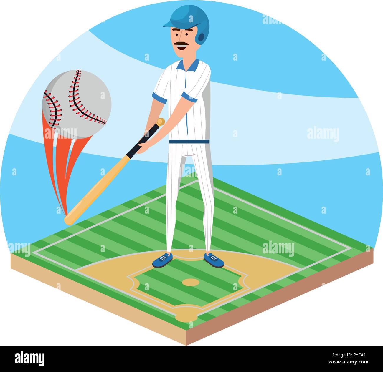 baseball player cartoon Stock Vector Image & Art - Alamy
