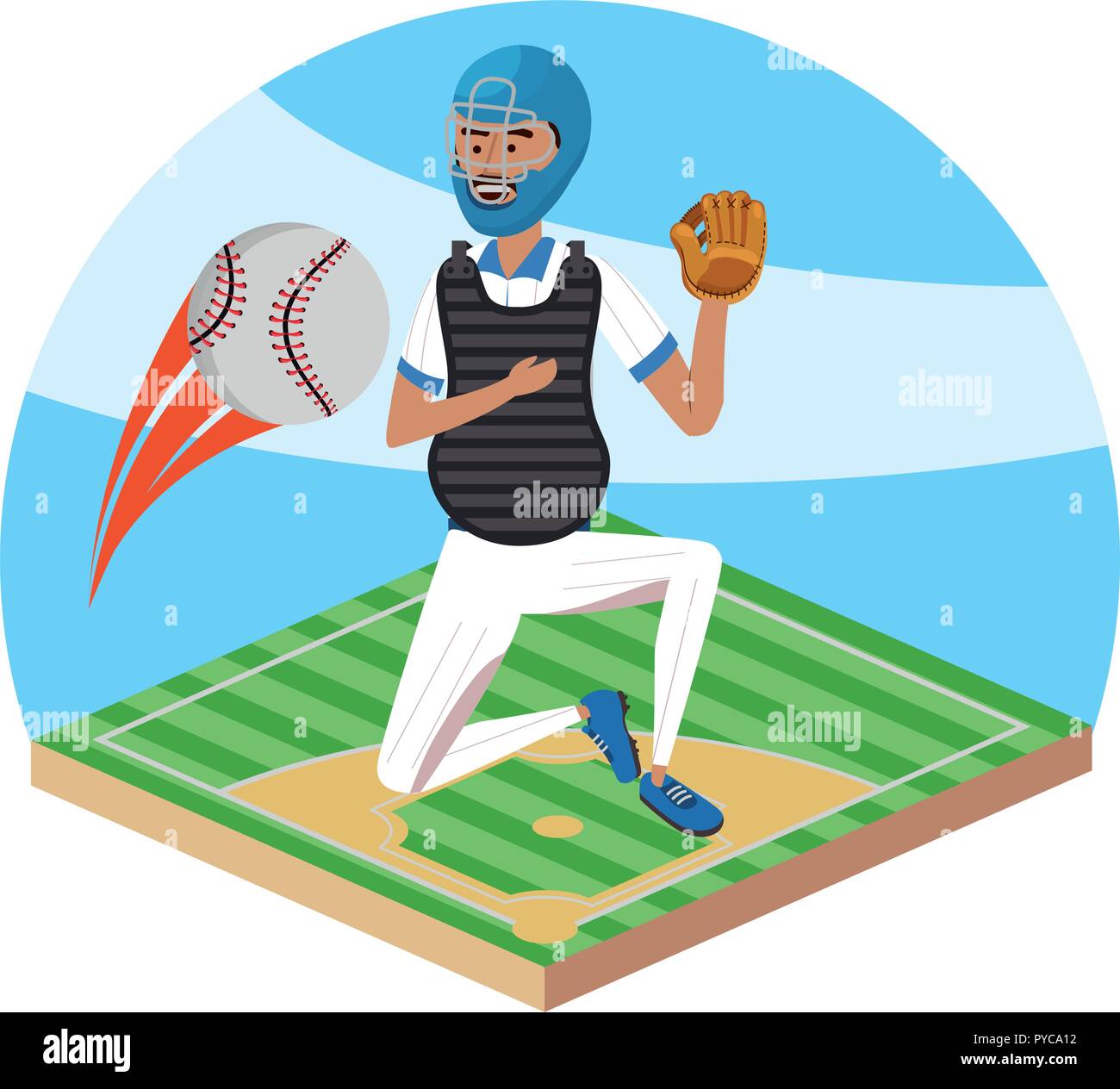 baseball player cartoon Stock Vector Image & Art - Alamy