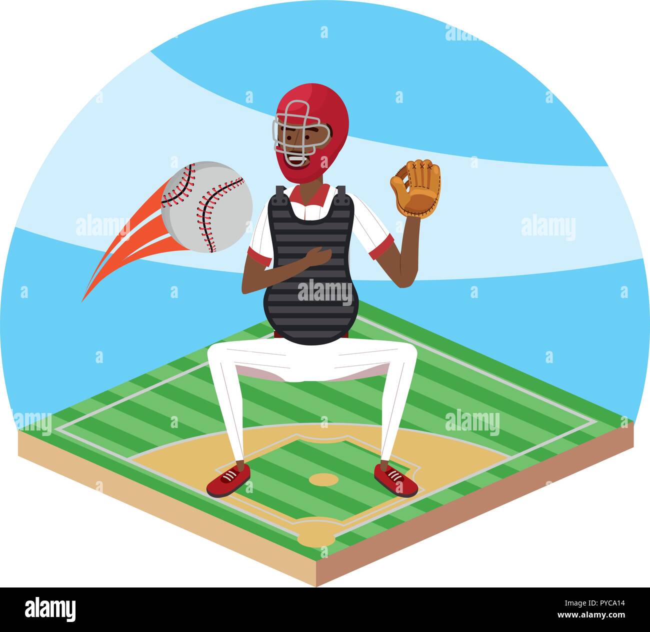 baseball player cartoon Stock Vector Image & Art - Alamy