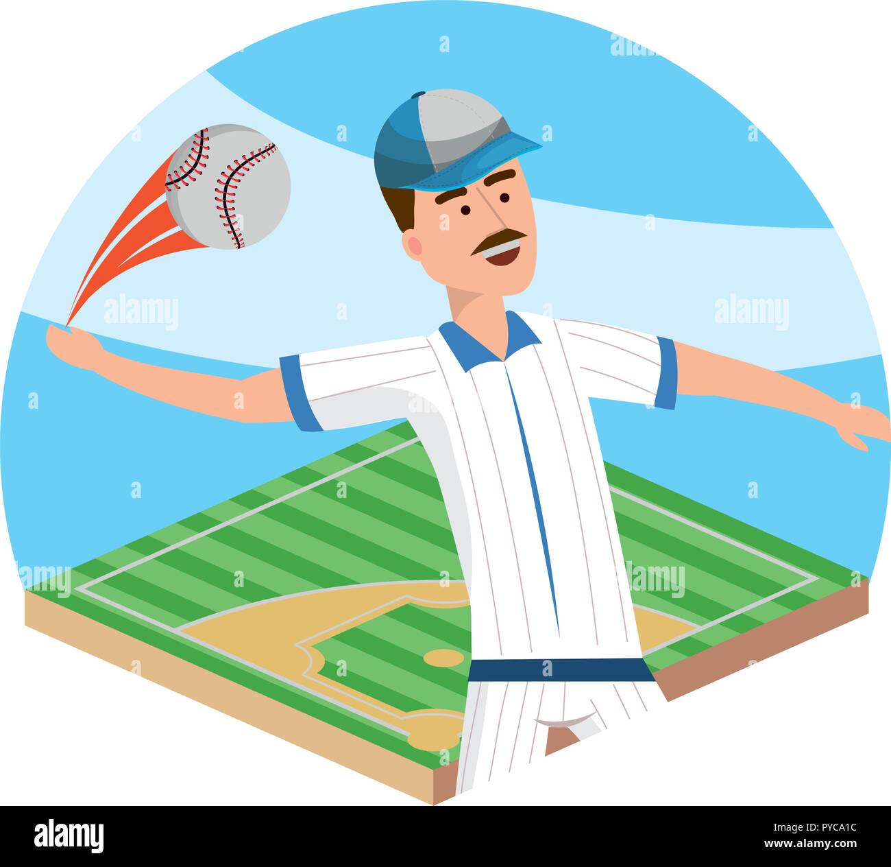 baseball player cartoon Stock Vector Image & Art - Alamy