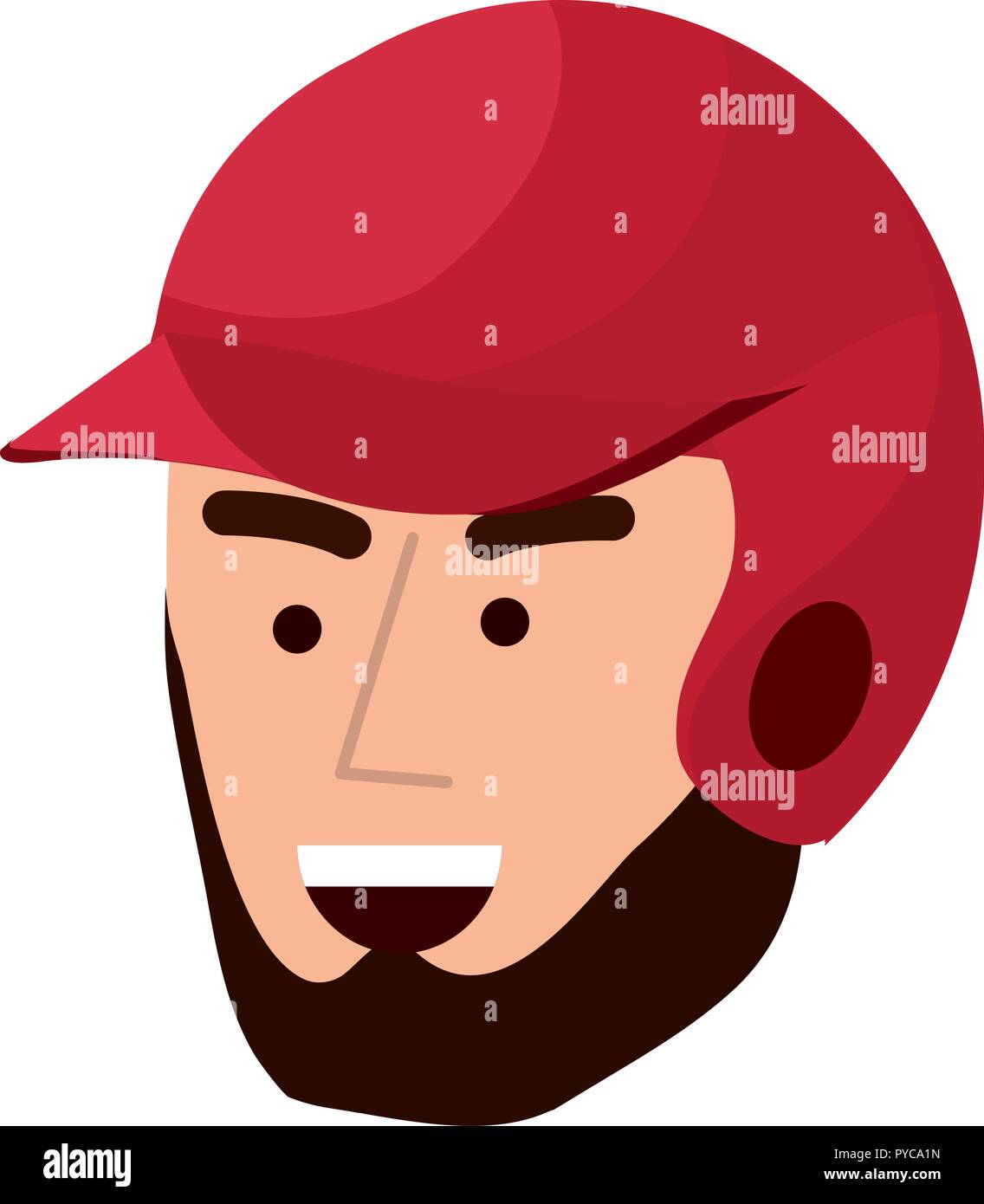 Cartoon baseball player man smiling hi-res stock photography and images ...