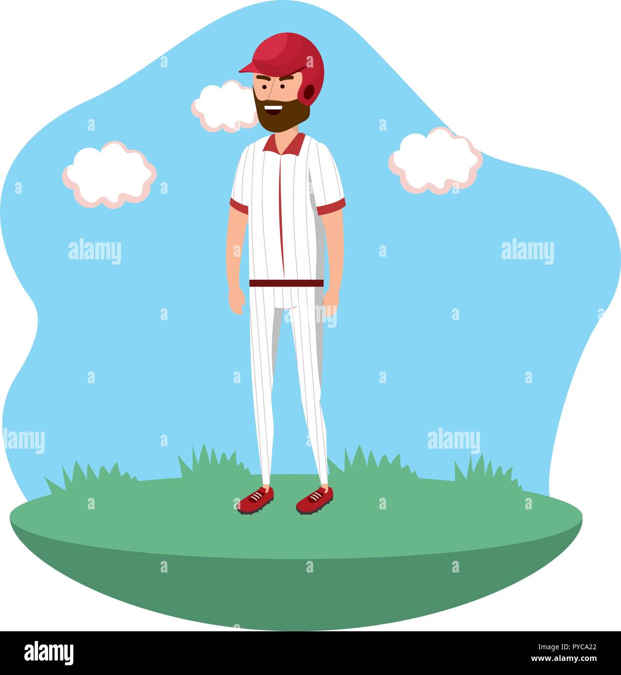 baseball player cartoon Stock Vector Image & Art - Alamy