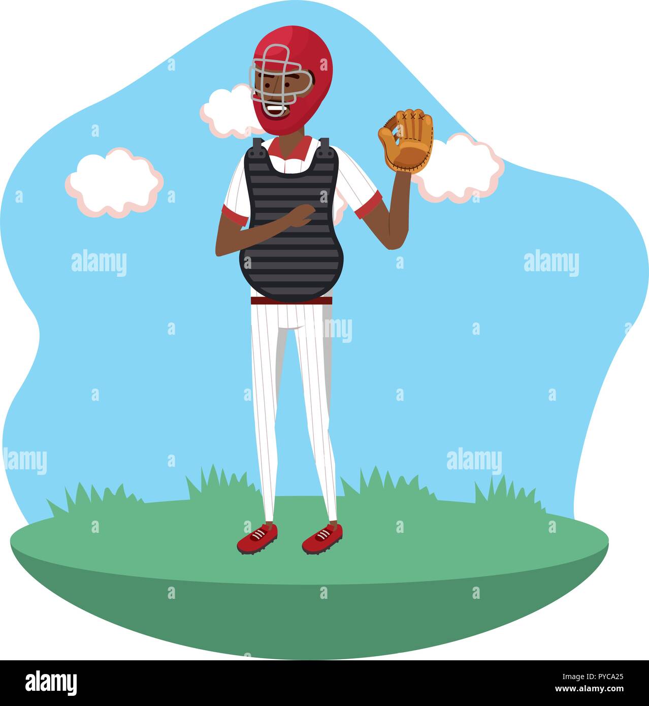 baseball player cartoon Stock Vector Image & Art - Alamy