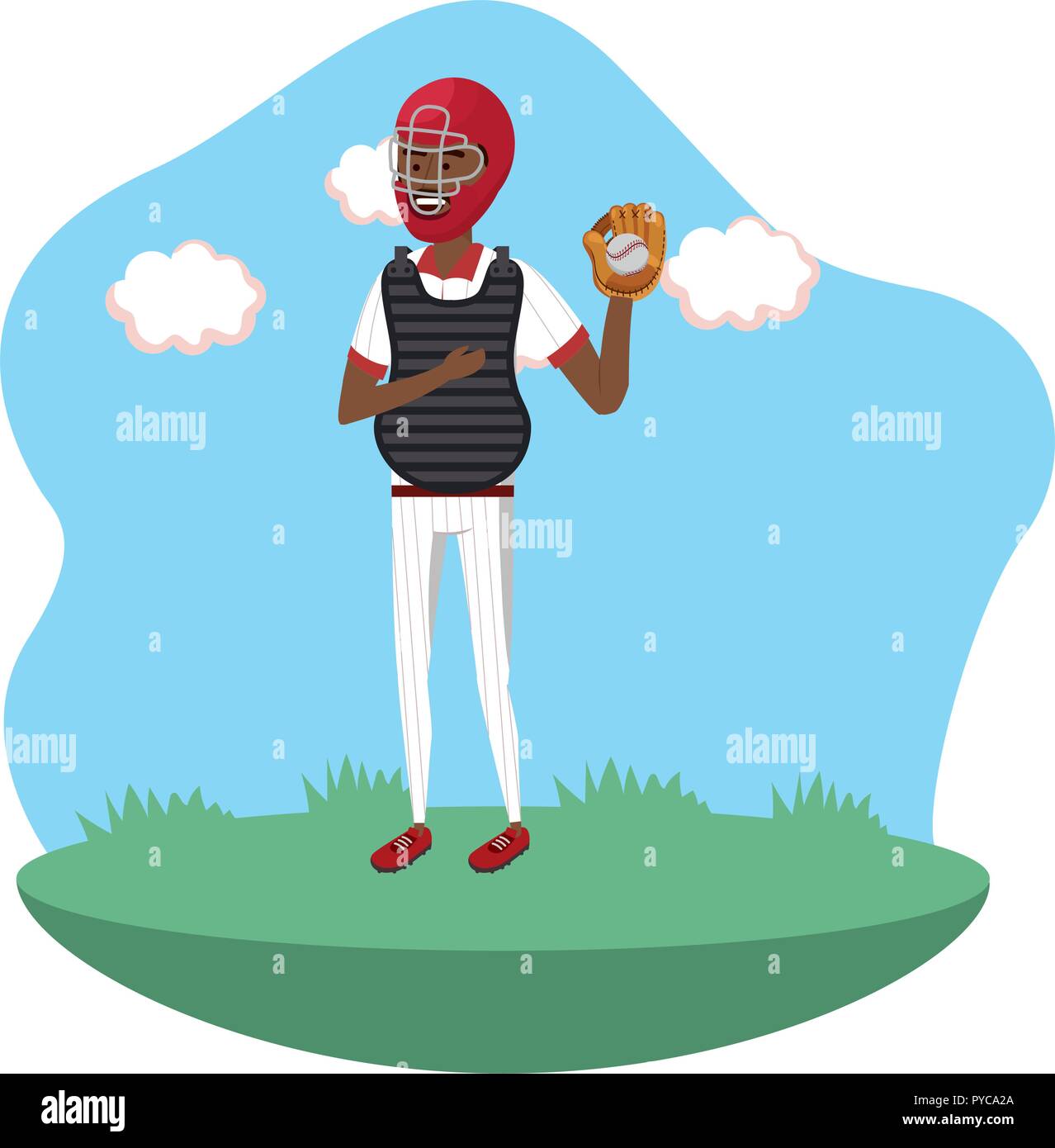 baseball player cartoon Stock Vector Image & Art - Alamy