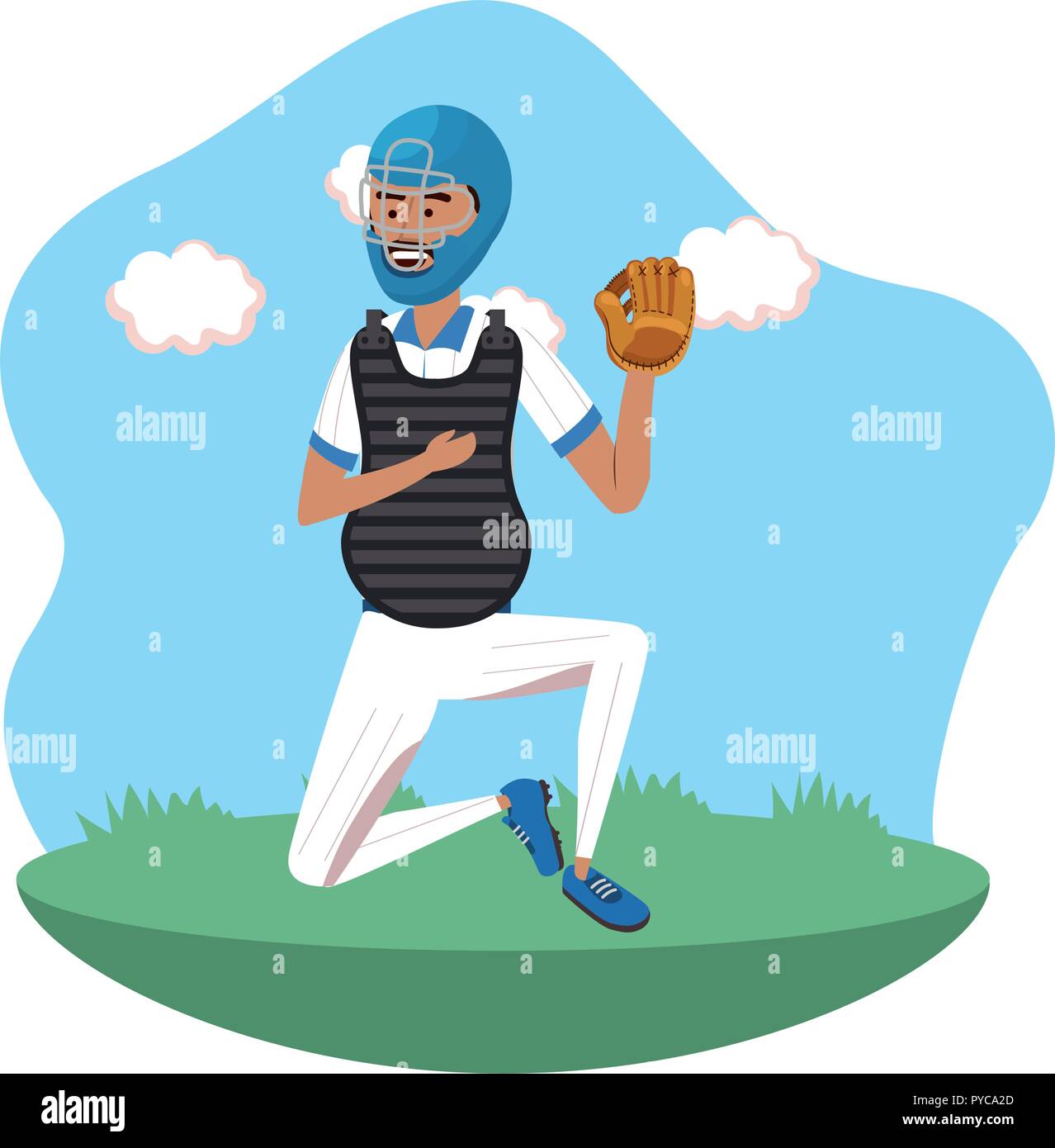 baseball player cartoon Stock Vector Image & Art - Alamy