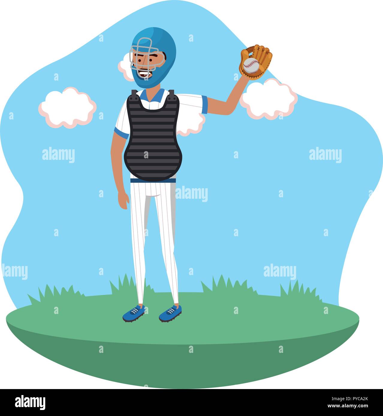 baseball player cartoon Stock Vector Image & Art - Alamy