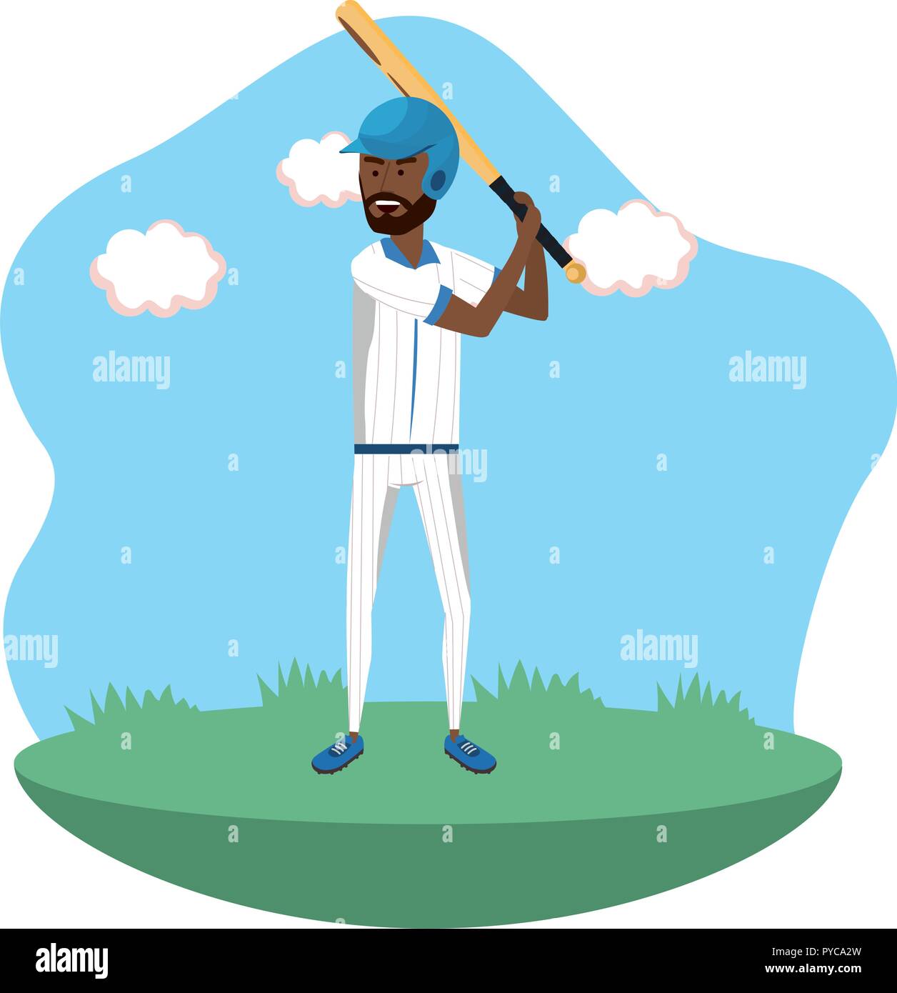 baseball player cartoon Stock Vector Image & Art - Alamy