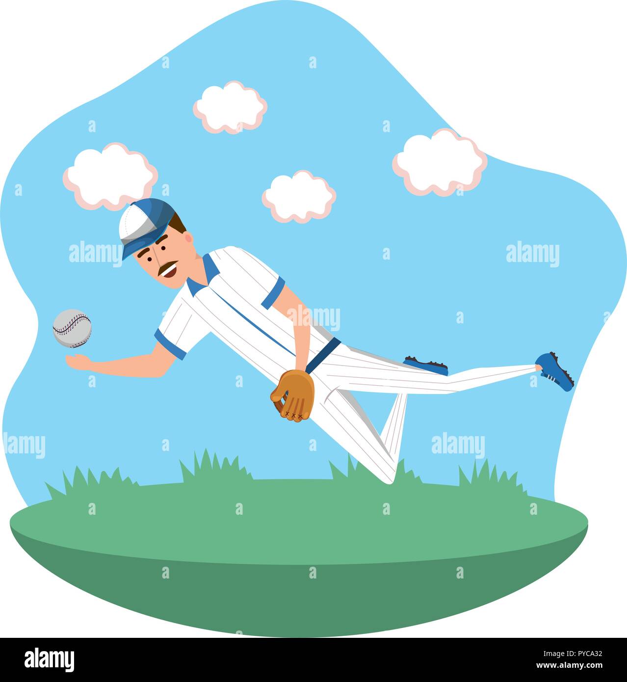 baseball player cartoon Stock Vector Image & Art - Alamy