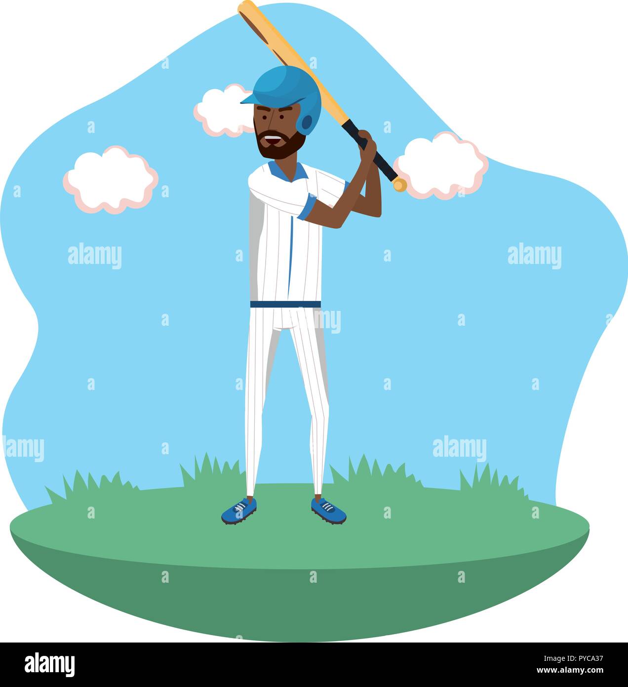 baseball player cartoon Stock Vector Image & Art - Alamy