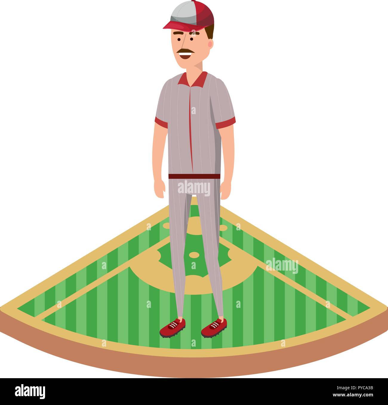American baseball players Stock Vector Images - Alamy