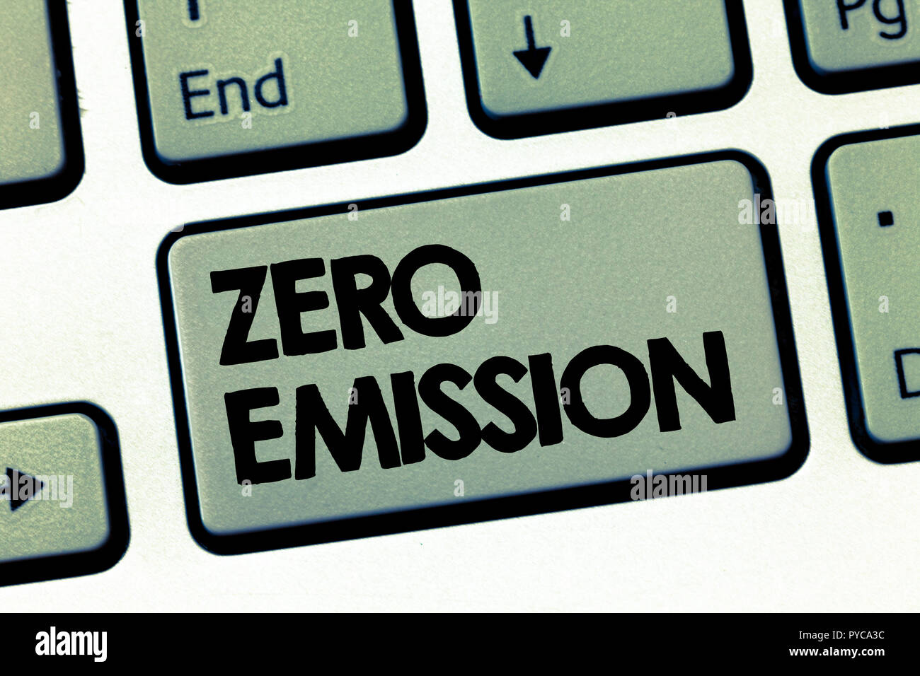 Text sign showing Zero Emission. Conceptual photo No harmful gas ...
