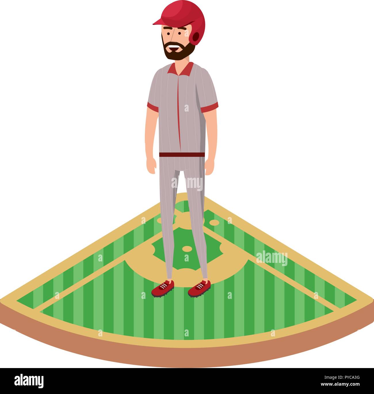 baseball player cartoon Stock Vector Image & Art - Alamy
