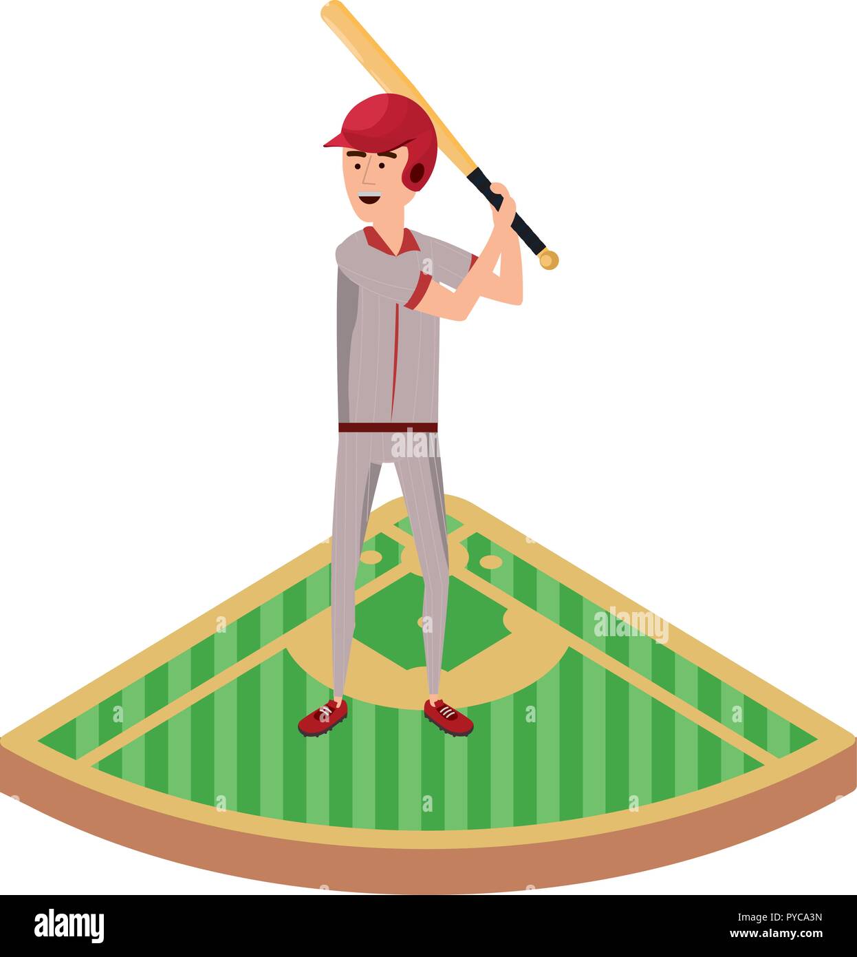 baseball player cartoon Stock Vector Image & Art - Alamy