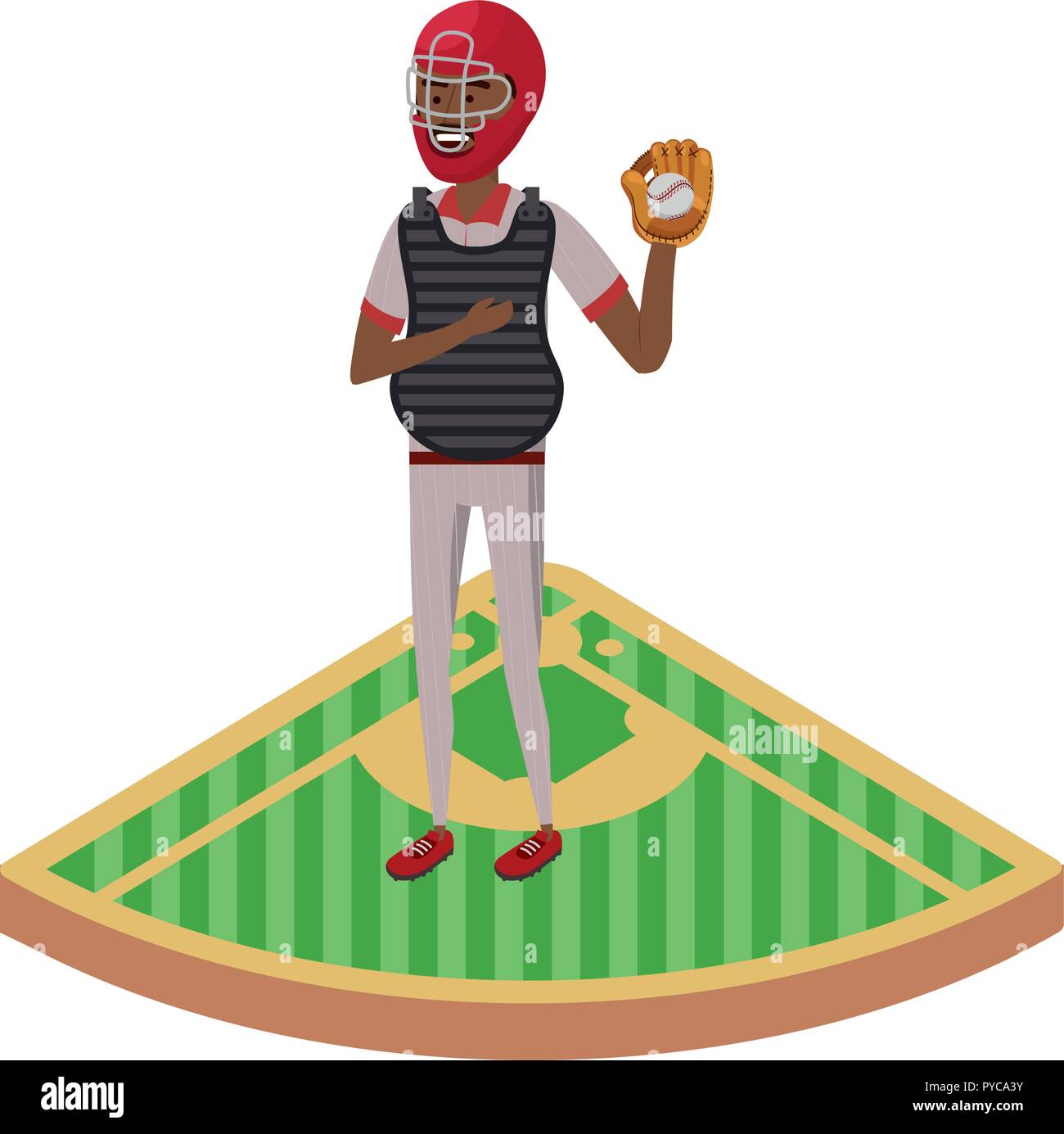 baseball player cartoon Stock Vector Image & Art - Alamy