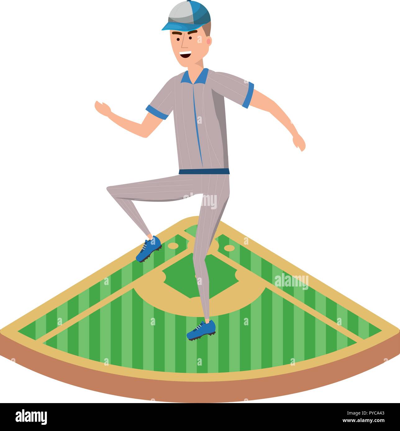baseball player cartoon Stock Vector Image & Art - Alamy