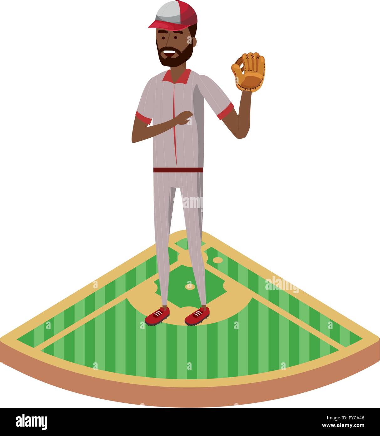 baseball player cartoon Stock Vector Image & Art - Alamy