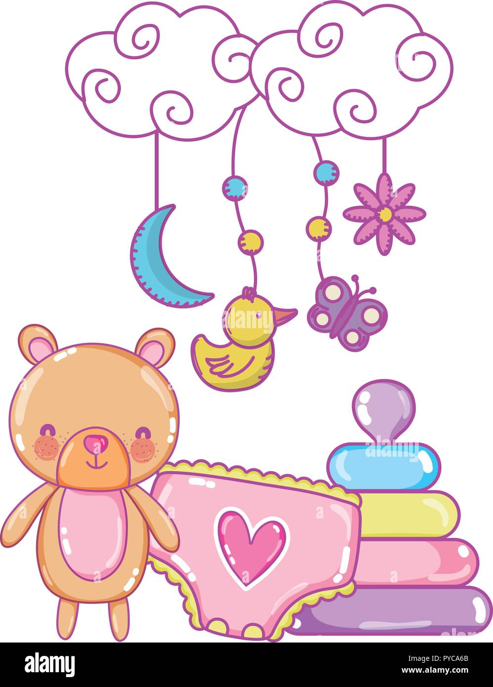 Baby shower cartoon Stock Vector Image & Art - Alamy