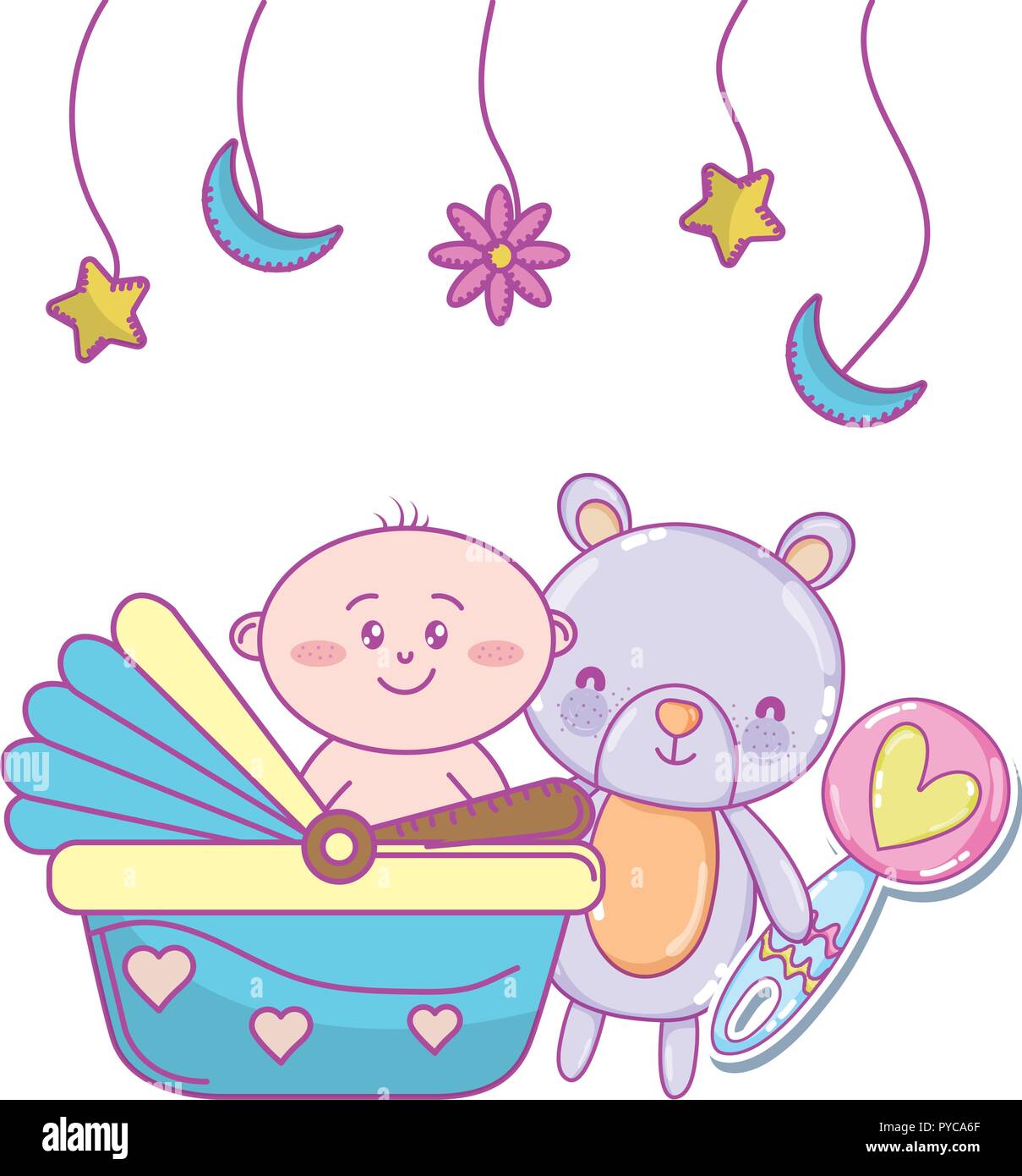 Baby shower cartoon Stock Vector Image & Art - Alamy