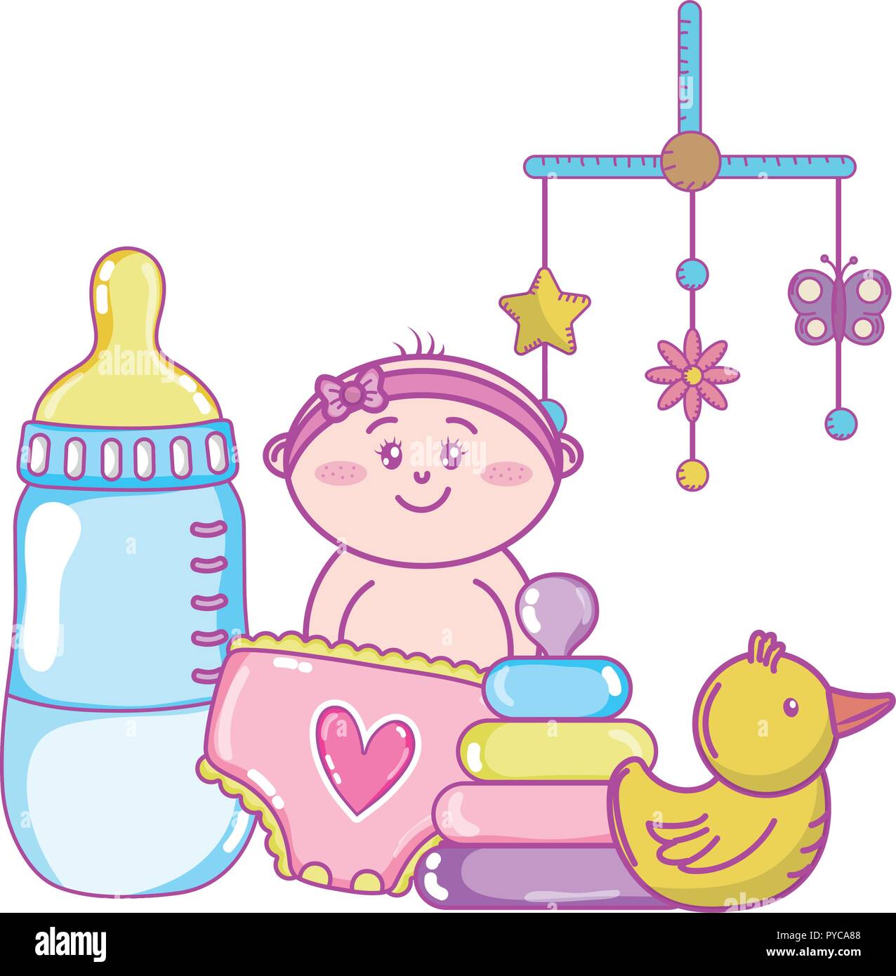 Baby shower cartoon Stock Vector Image & Art - Alamy