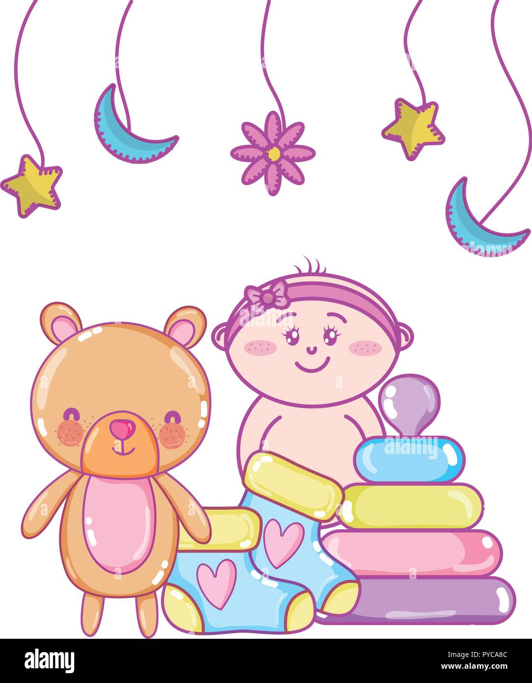 Baby shower cartoon Stock Vector Image & Art - Alamy
