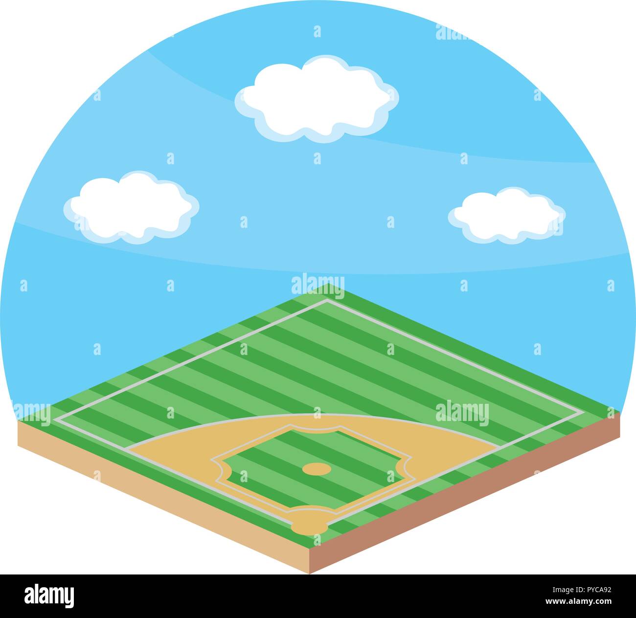 Empty baseball stadium Stock Vector Images - Alamy