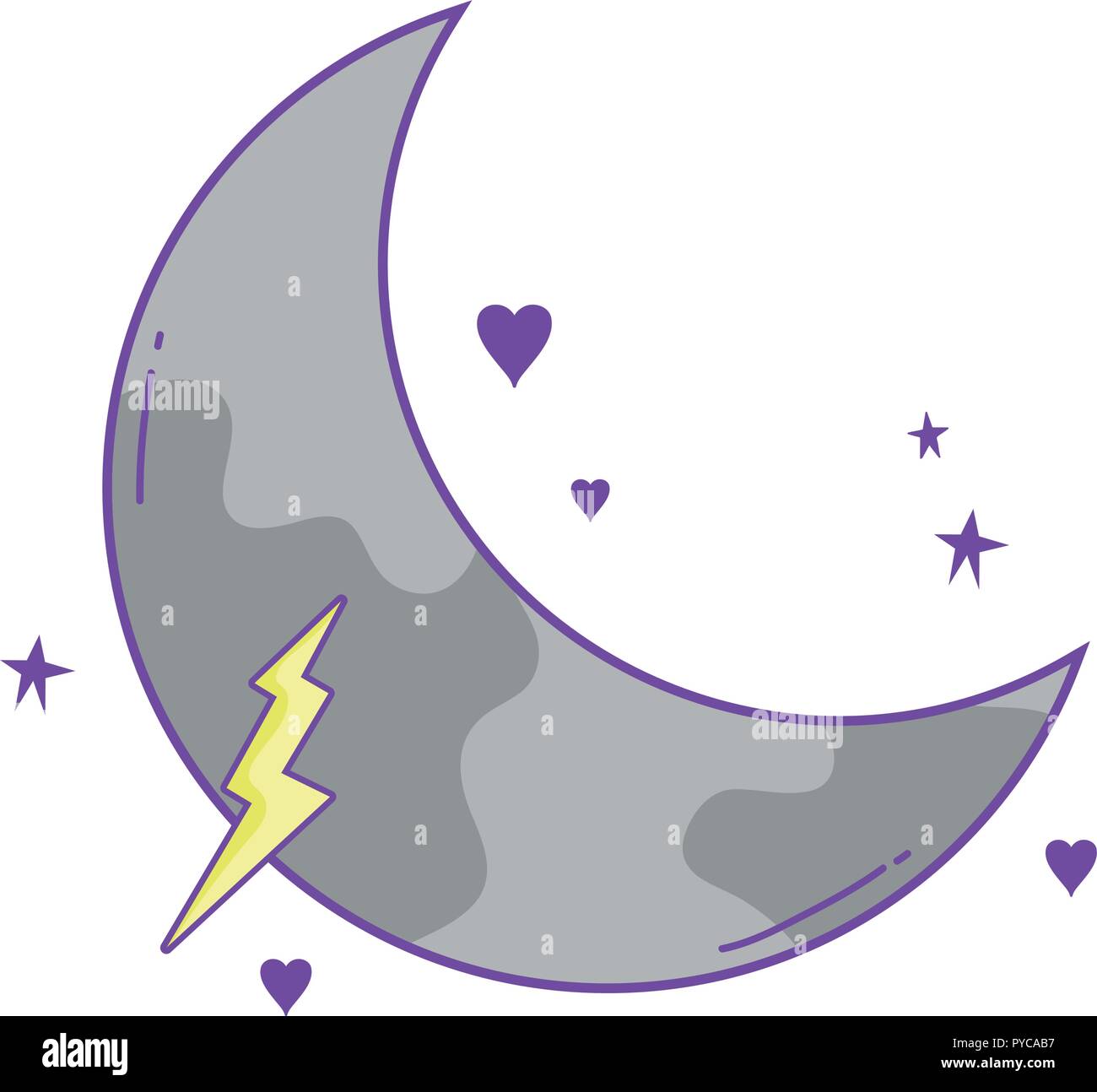 Cute moon cartoon Stock Vector Image & Art - Alamy