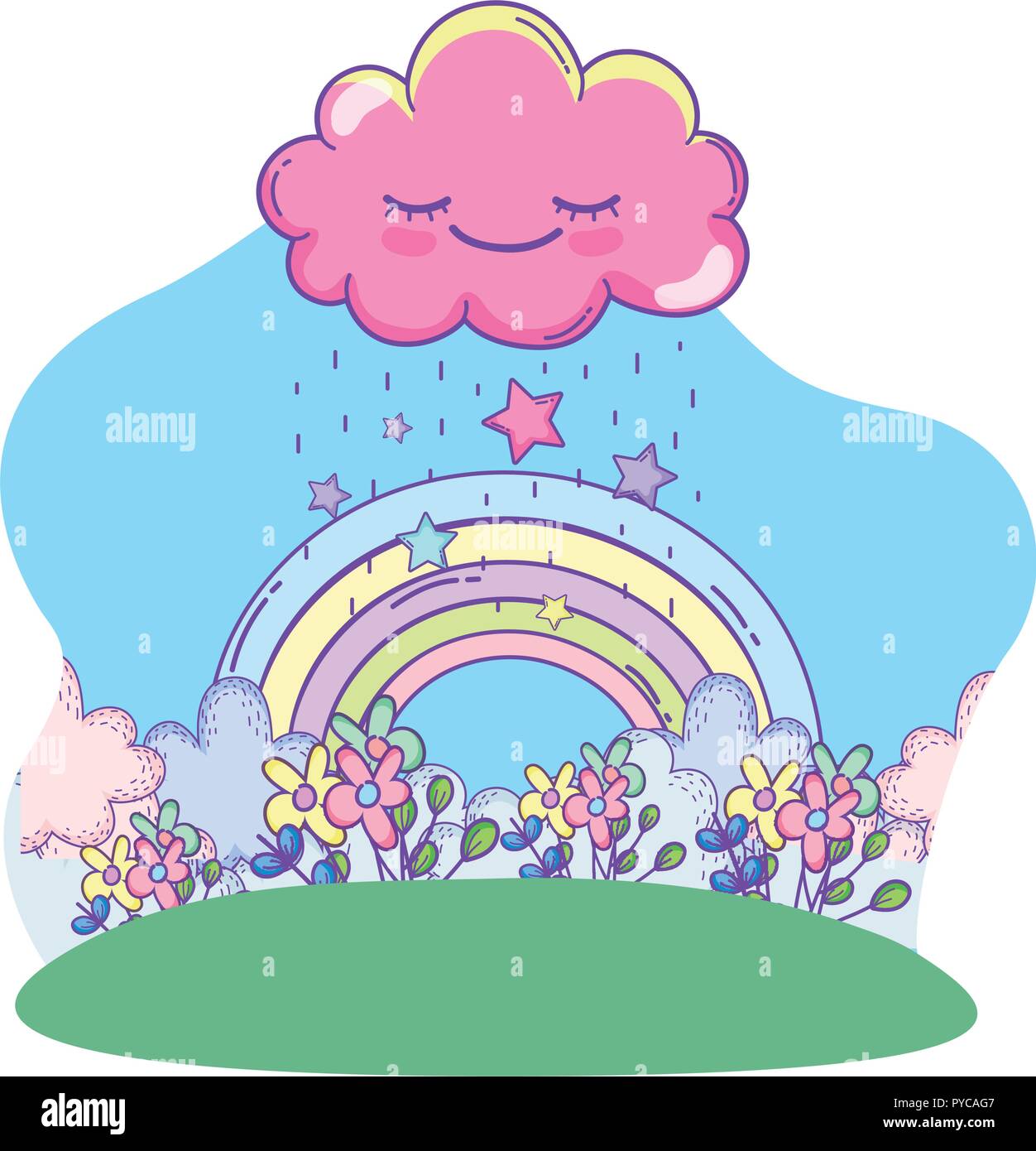 Cute landscape cartoon Stock Vector Image & Art - Alamy