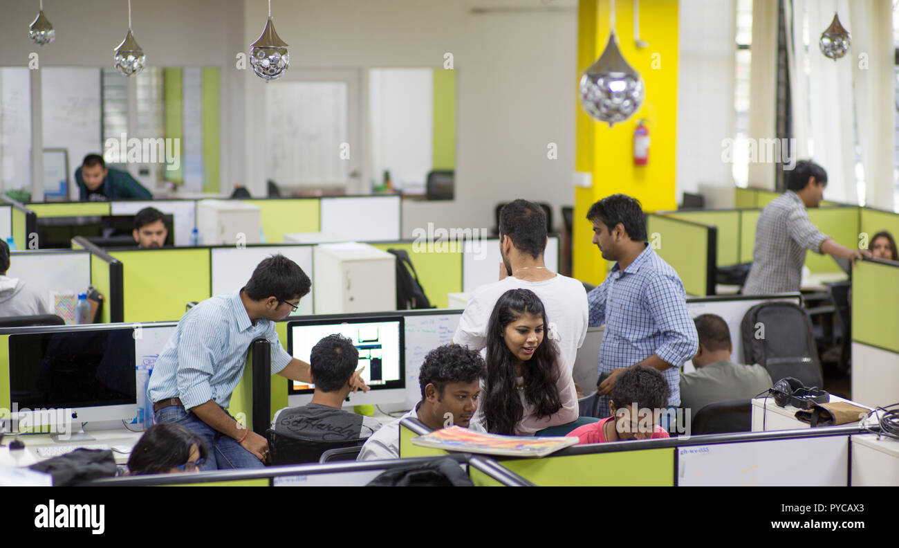Office environment in India Stock Photo - Alamy