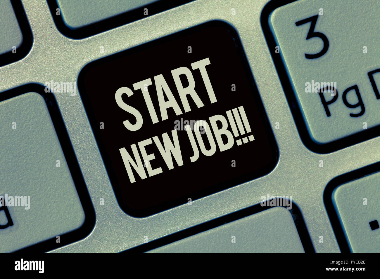 Writing note showing Start New Job. Business photo showcasing getting ...