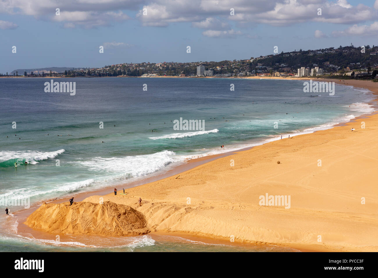 Ocean beach at Narrabeen looking south towards Dee Why, Sydney ...