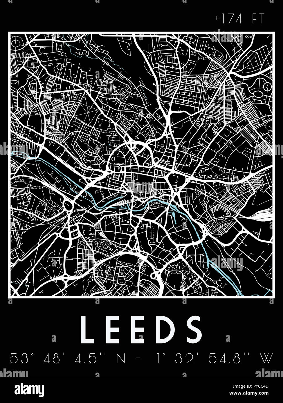 Map of leeds hi-res stock photography and images - Alamy