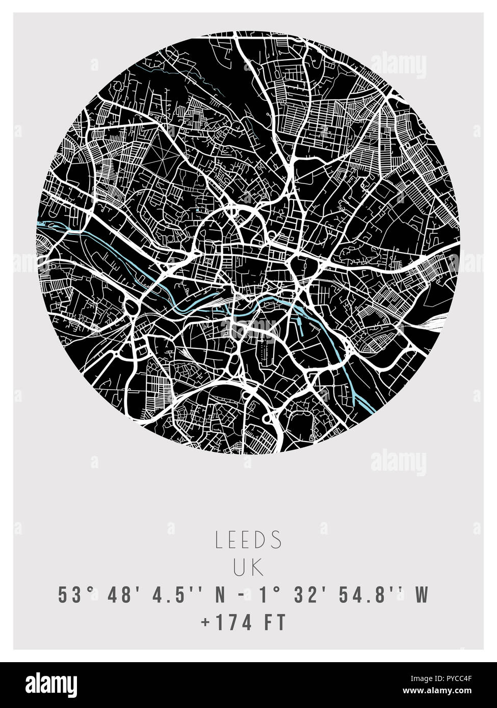 Map of leeds hi-res stock photography and images - Alamy