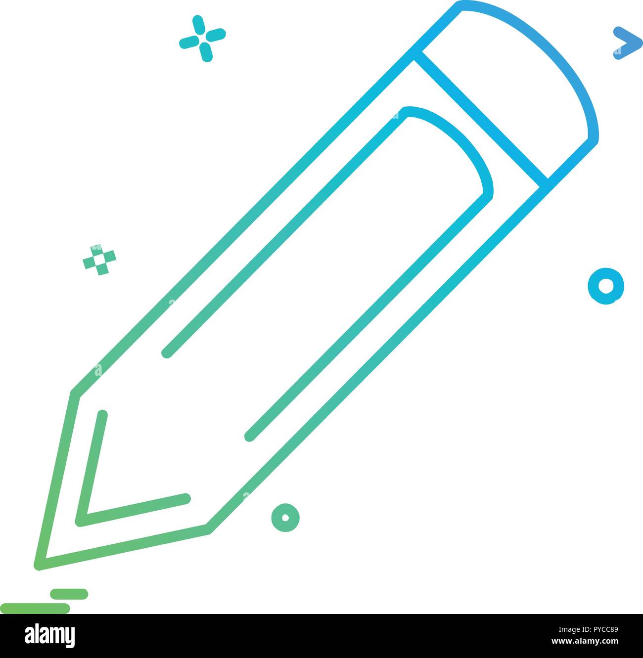 Pencil icon design vector Stock Vector Image & Art - Alamy