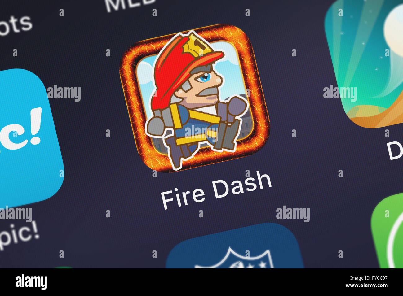 London, United Kingdom - October 26, 2018: Screenshot of the mobile app ...