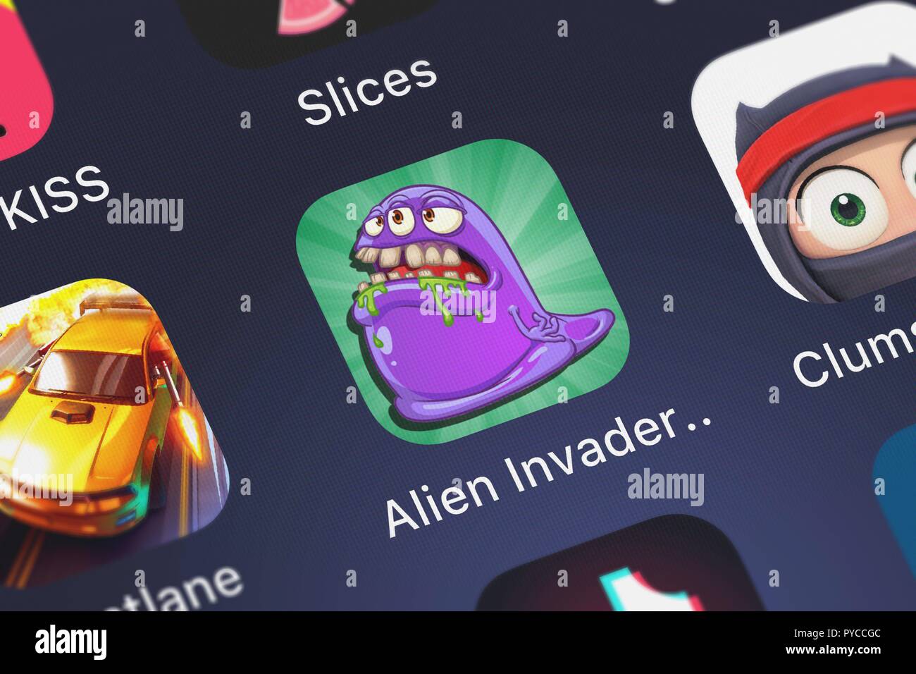 London, United Kingdom - October 26, 2018: Close-up of the Alien ...